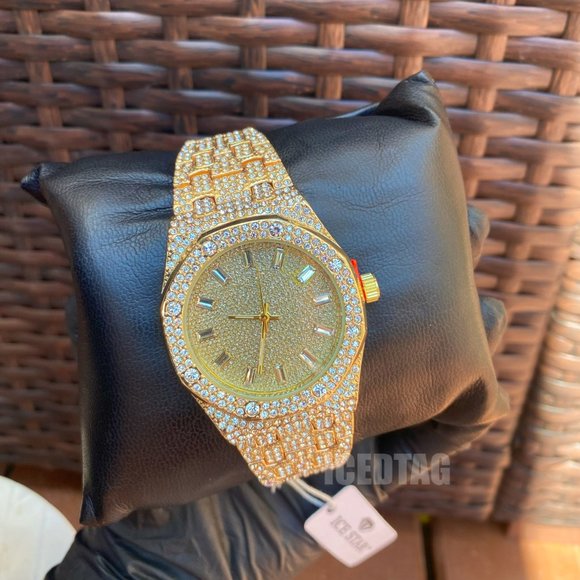 Accessories | Iced Bling Out Gold White Gold Plated Hip Hop Luxury Gift ...